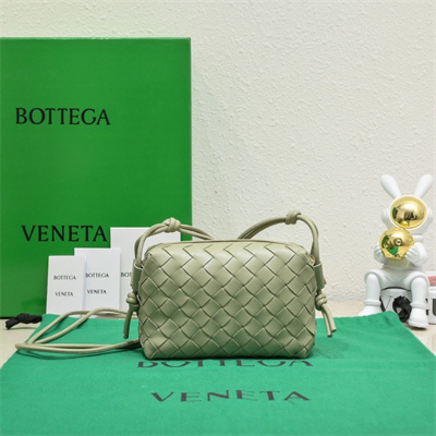 BV Mini Loop Camera Bag In Lambskin Leather Travertine Color – hazelluxury