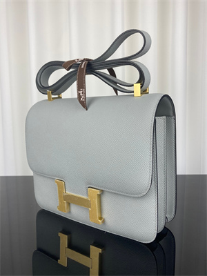 Constance Bag Epsom Leather 24CM Gold/Silver Tone Metal In Gris Mouette ...