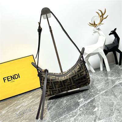 Fen.di Simply Fendi Mini Brown FF jacquard fabric mini bag – hazelluxury