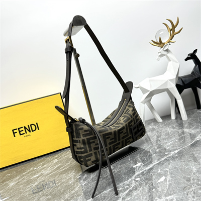 Fen.di Simply Fendi Mini Brown FF jacquard fabric mini bag – hazelluxury
